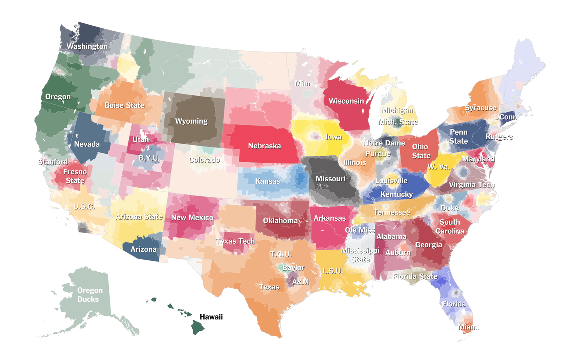 College Football Fandom by Zip Code: Sorry SMU - D Magazine