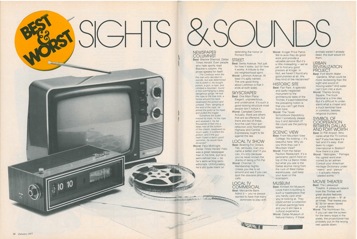 Flashback Friday: Best and Worst (Circa 1977) - D Magazine