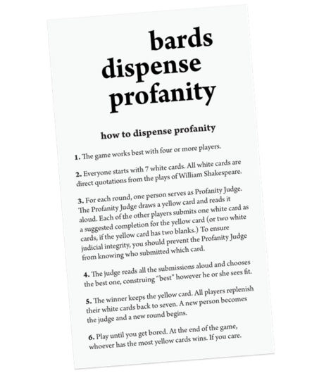 Play This Card Game for Foul-Mouthed Shakespeare Fans - D Magazine