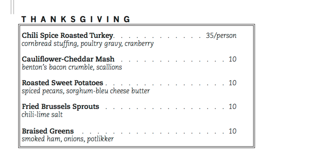 2016 Thanksgiving Guide: Where to Pre-Order Meals and Dine Out - D Magazine