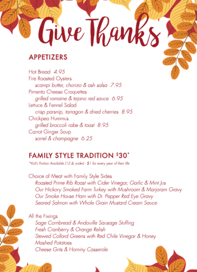 2016 Thanksgiving Guide: Where to Pre-Order Meals and Dine Out - D Magazine