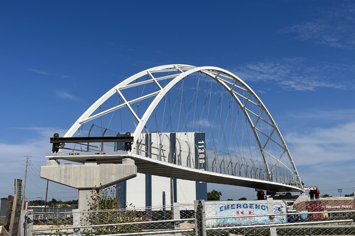 Driver Enjoys New Pedestrian Bridge Over Highway - D Magazine