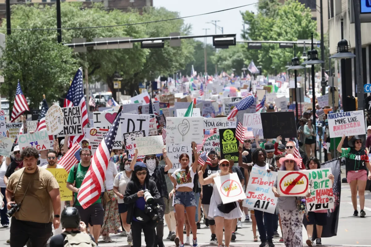 Thousands March in Dallas for 'No Kings' Protest - D Magazine
